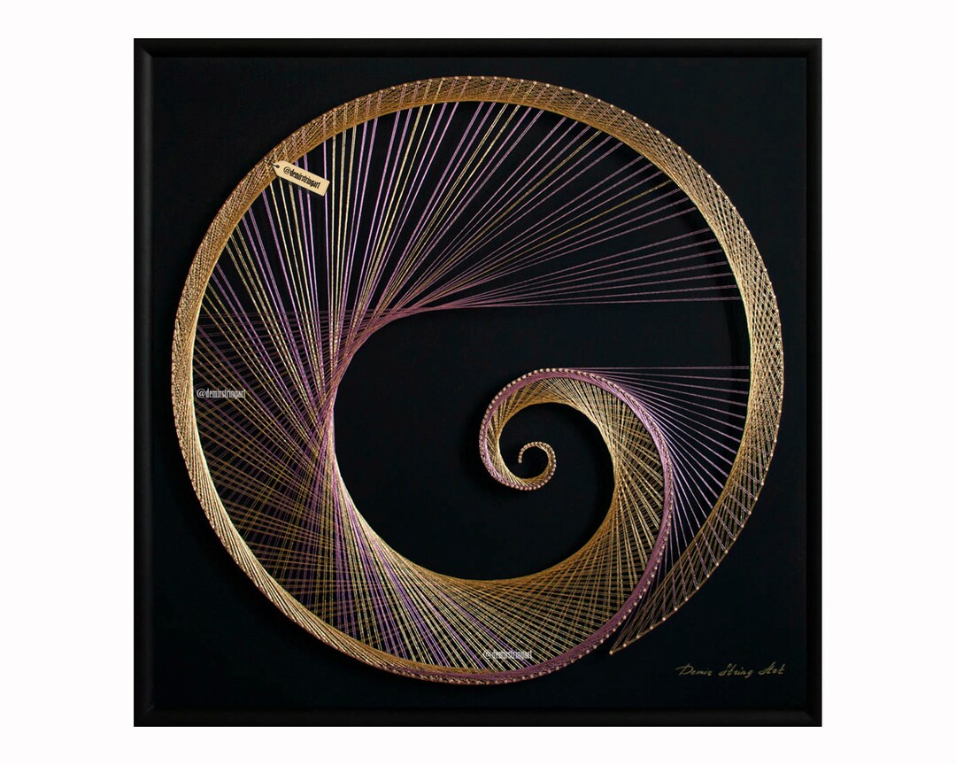 Fibonacci Spiral String Art Mandala Sacred Geometry Meditation Home, Office, Cafe, Restaurant ...