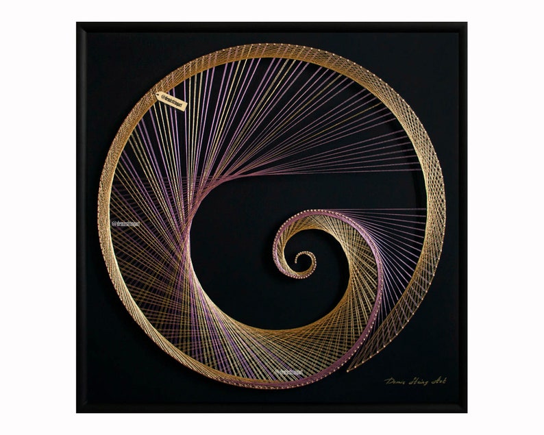 Fibonacci Spiral String Art Mandala Sacred Geometry Meditation Home, Office, Cafe, Restaurant ...