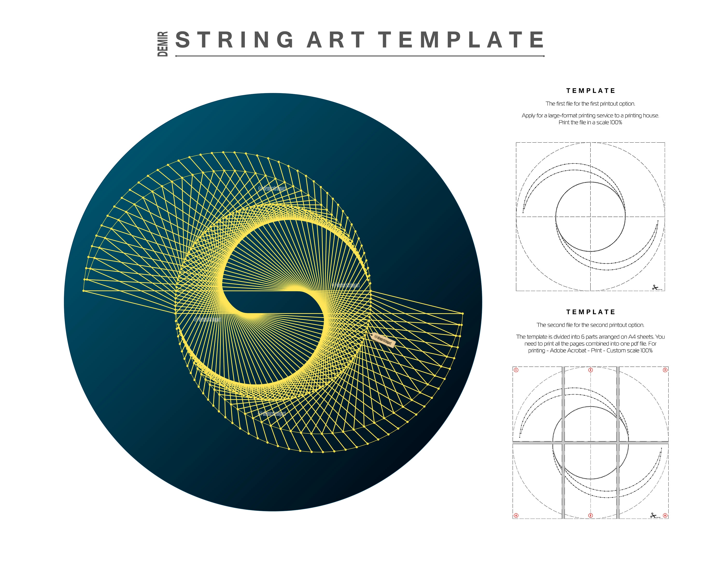 String Art Template Pattern Outline Stencils Scheme Sacred Geometry ...