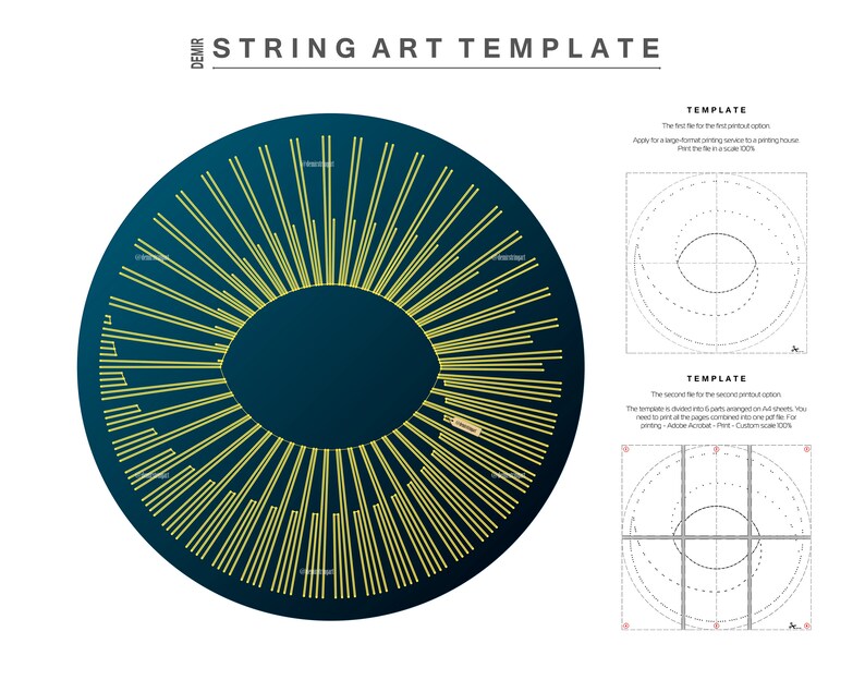 String Art Template Pattern Outline Stencils Scheme - Etsy