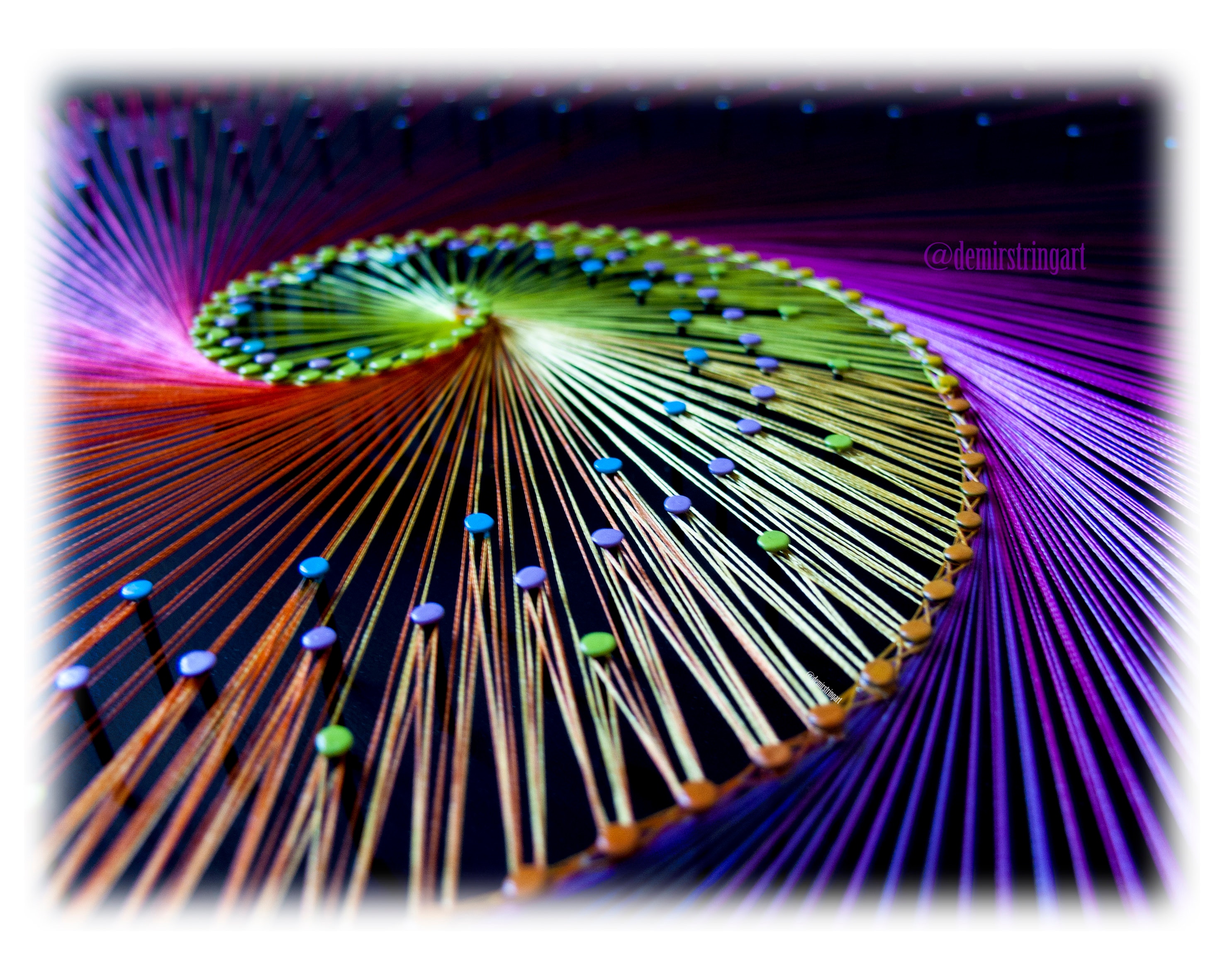 Fibonacci Spiral String Art Mandala | Geometry Artwork | Home, Office ...