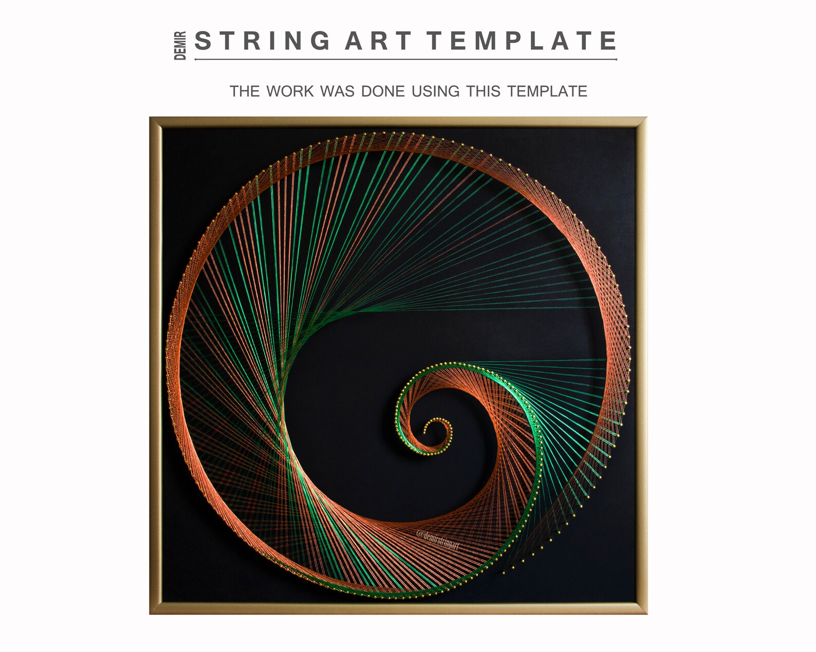 Fibonacci Spiral String Art Template Pattern Outline | Etsy