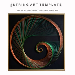 Fibonacci Spiral String Art Template Pattern Outline Stencils Sacred ...