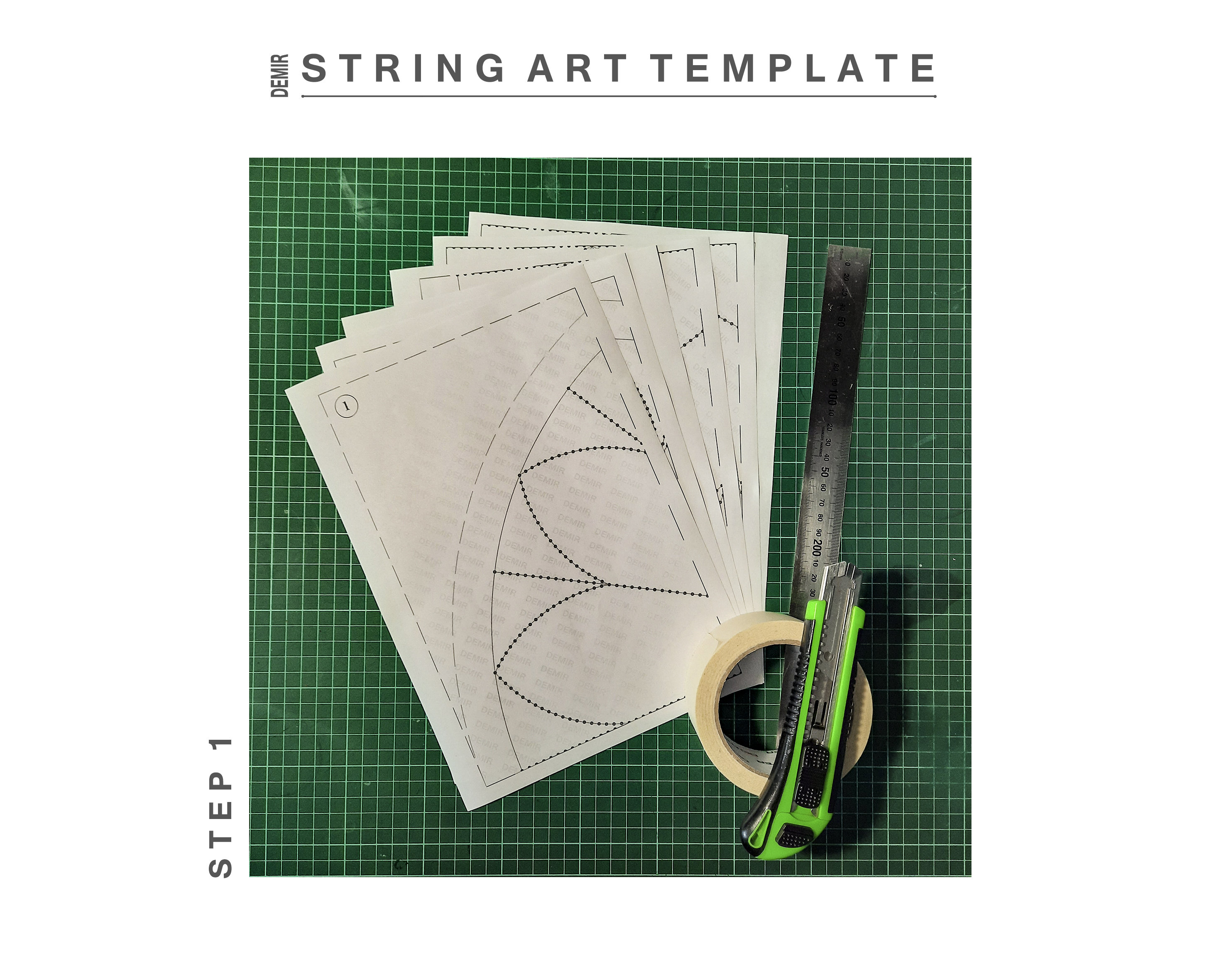 String Art Template | Pattern | Outline | Stencils | Scheme | Sacred ...