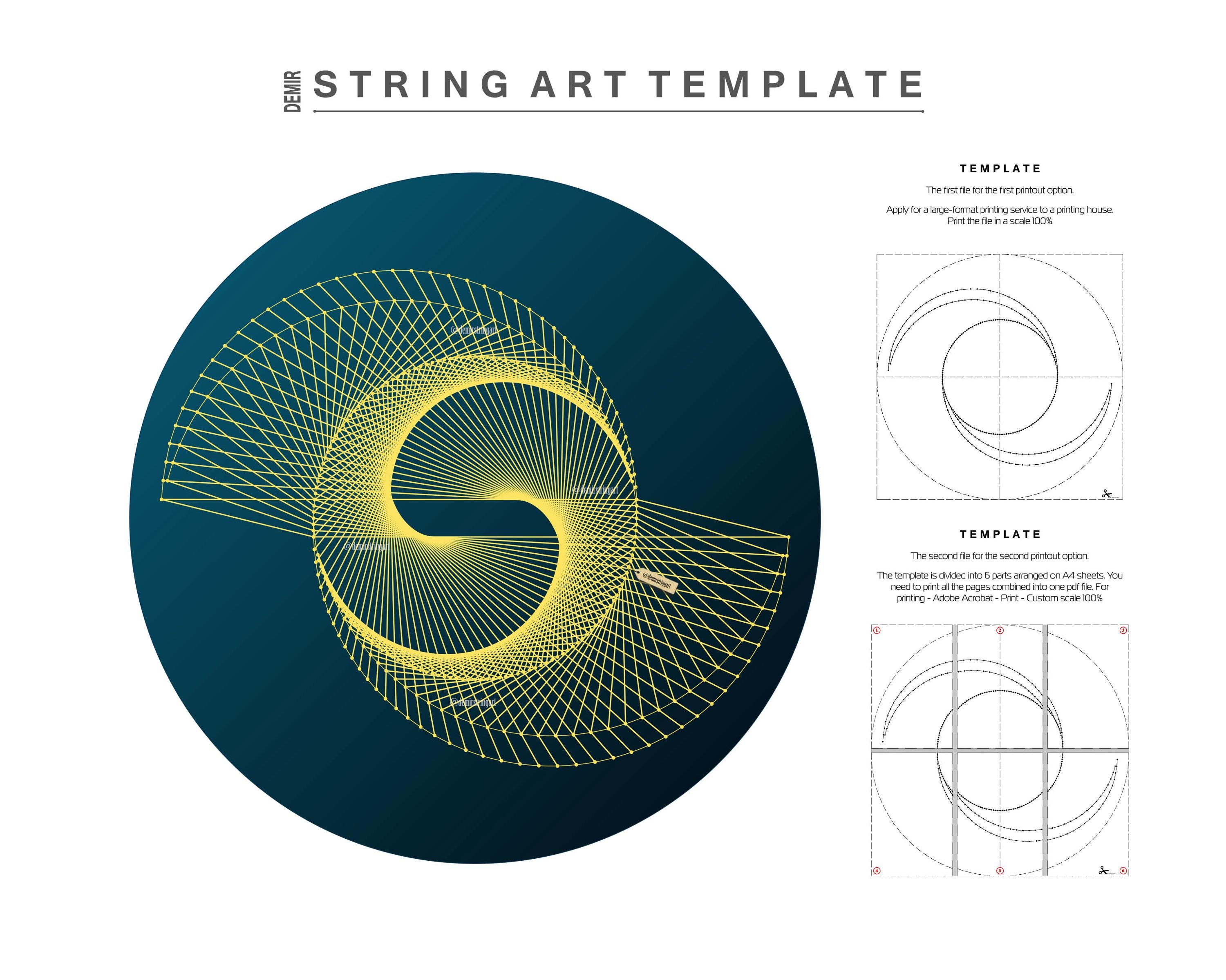 String Art Template | Pattern | Outline | Stencils | Scheme | Sacred ...