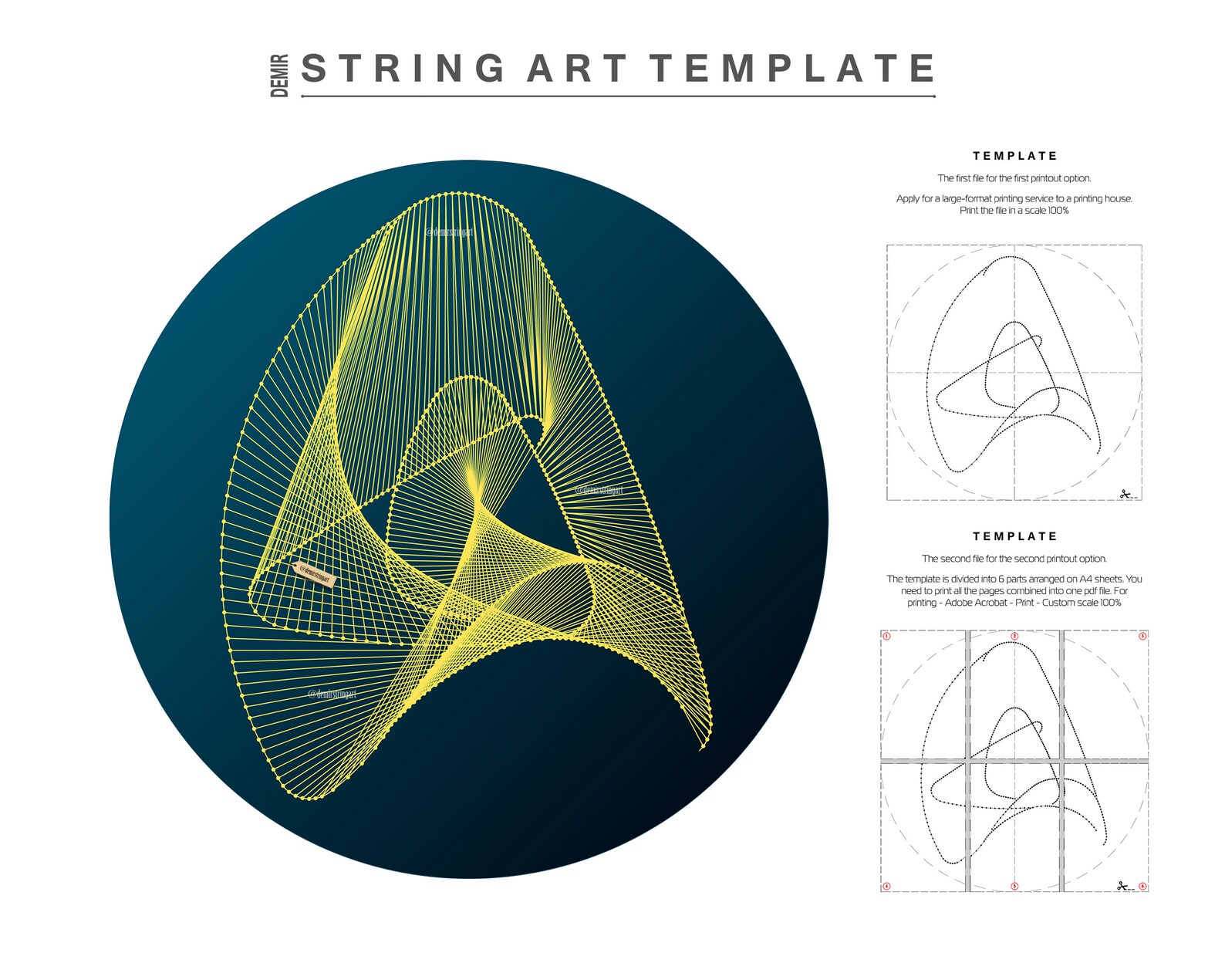 String Art Template Pattern Outline Stencils Scheme Sacred Geometry ...