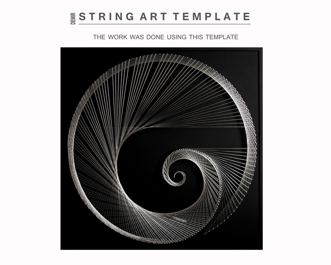 Fibonacci Spiral String Art Template Pattern Outline - Etsy