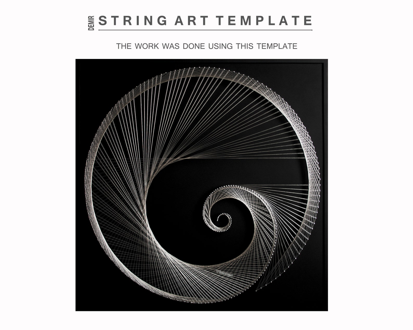 Fibonacci Spiral String Art Template Pattern Outline - Etsy