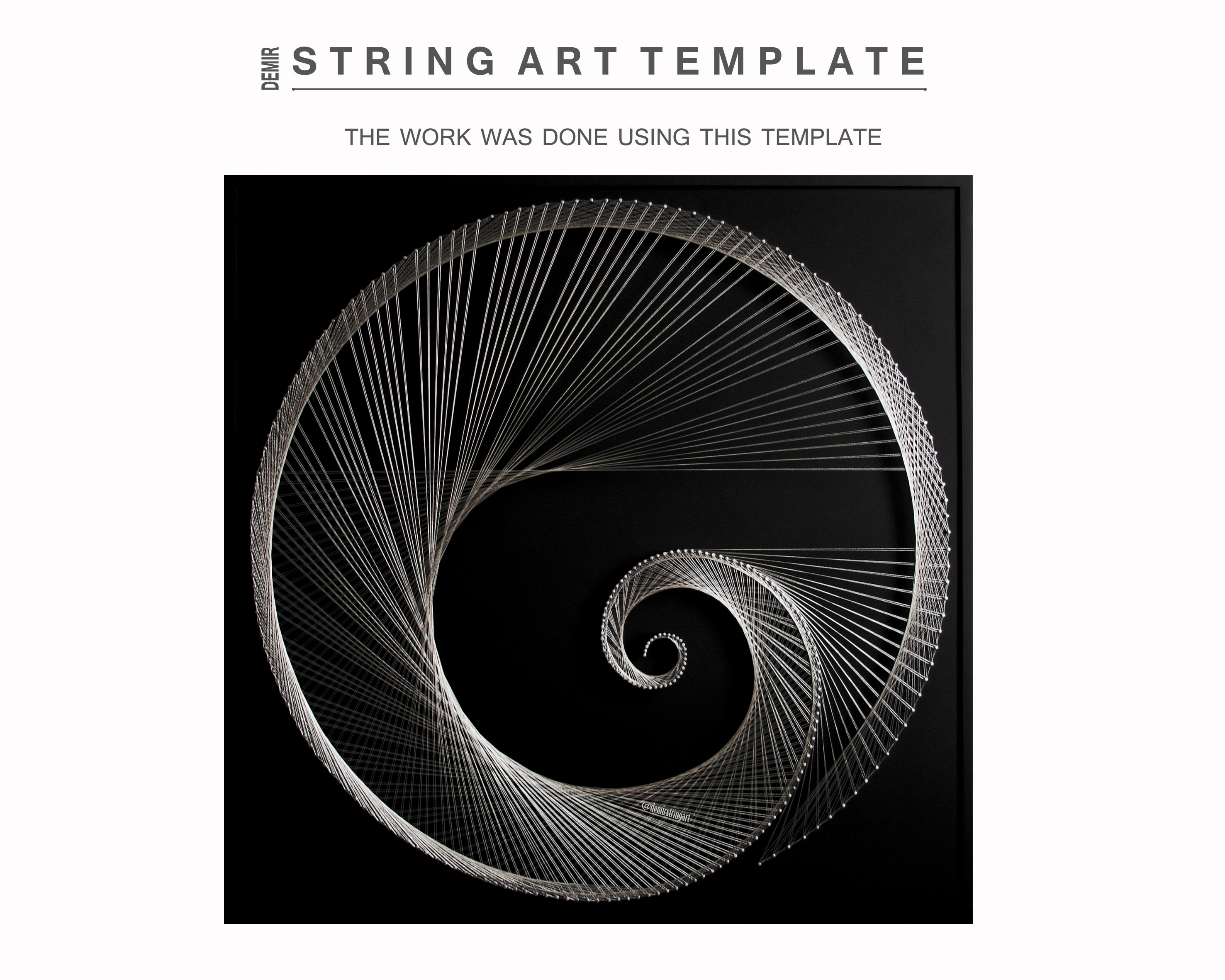 Fibonacci Spiral | String Art Template | Pattern | Outline | Stencils ...