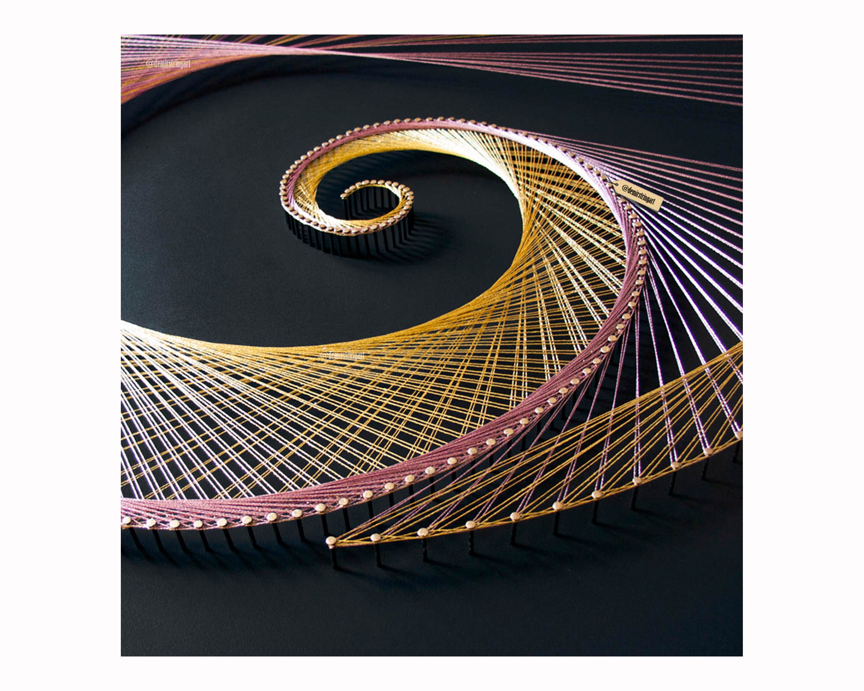 Fibonacci Spiral String Art Mandala Sacred Geometry Meditation Home ...