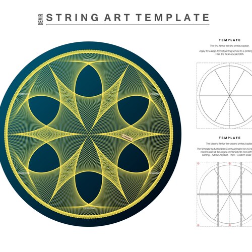 String Art Template Pattern Outline Stencil Scheme - Etsy