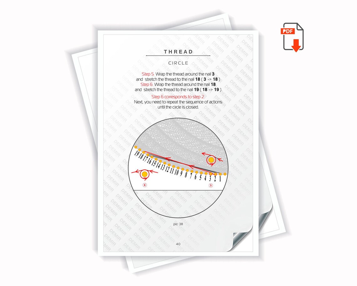 String Art Tutorial Textbook Lesson Template Pattern - Etsy