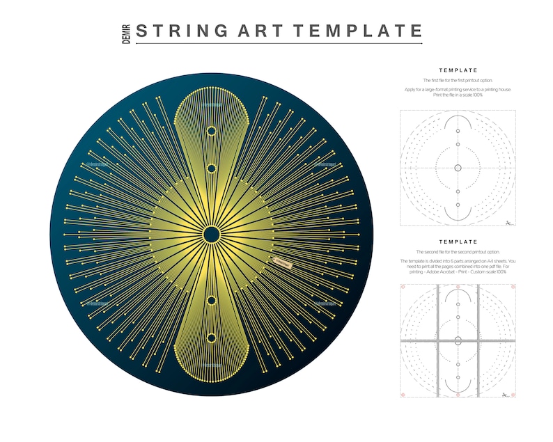 String Art Template Pattern Outline Stencils Scheme - Etsy