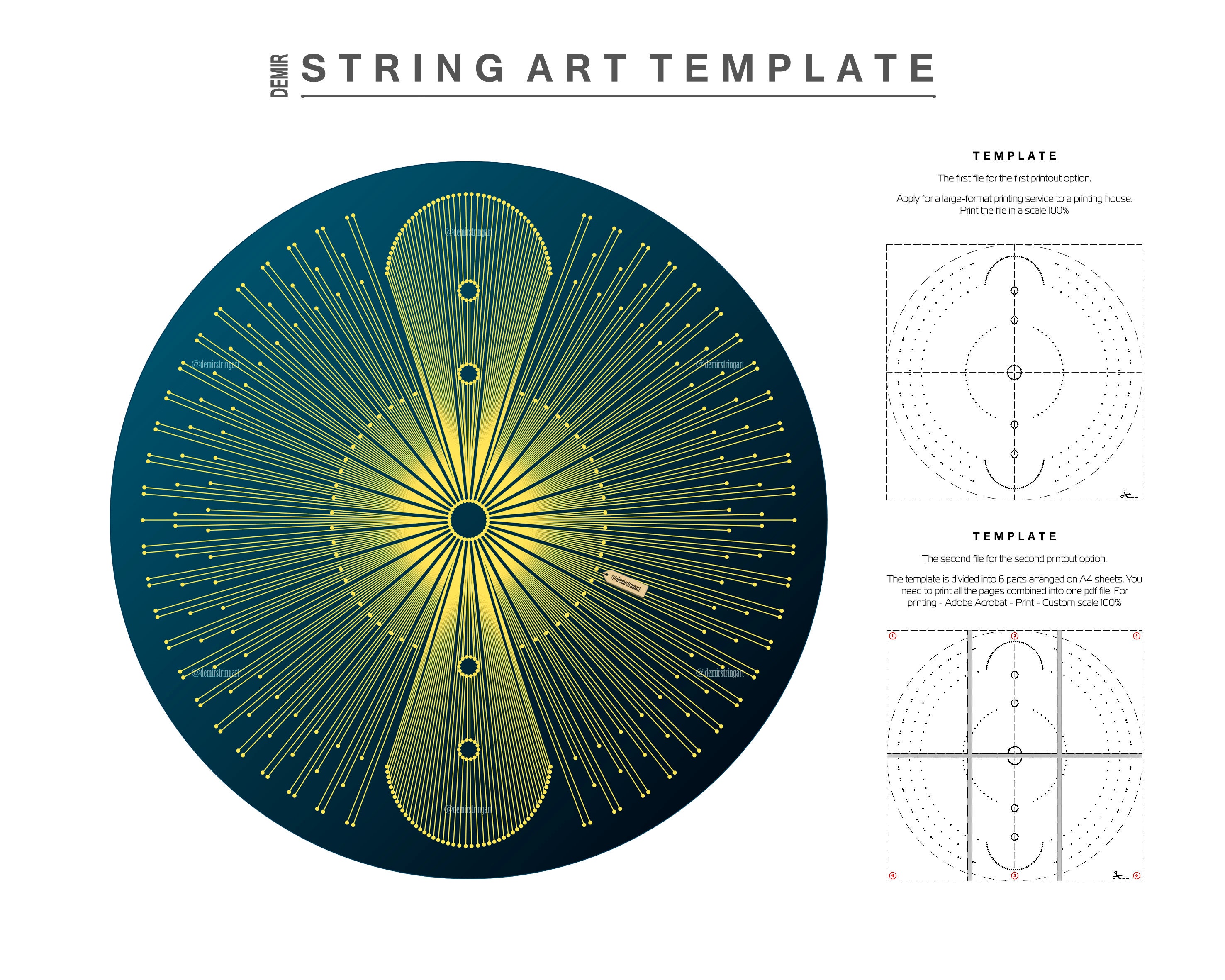 String Art Template Pattern Outline Stencils Scheme Sacred Geometry ...