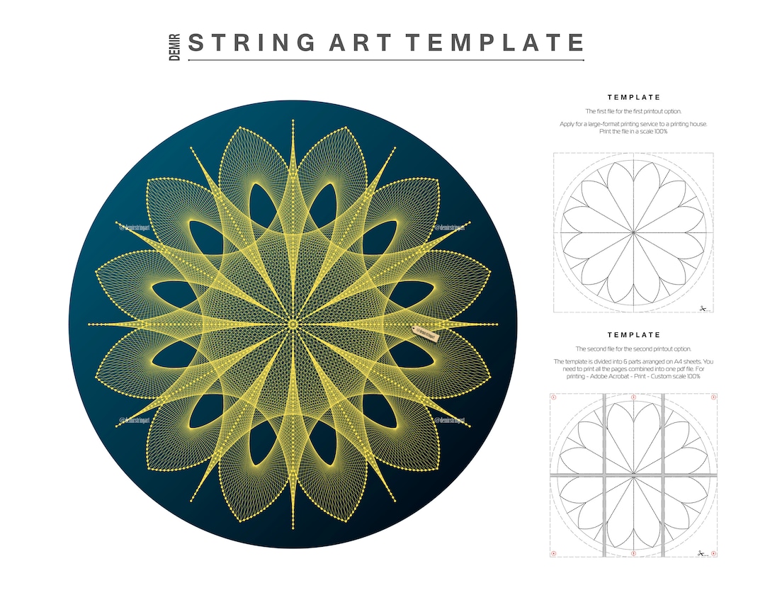 String Art Template Pattern Outline Stencils Scheme Sacred Geometry ...