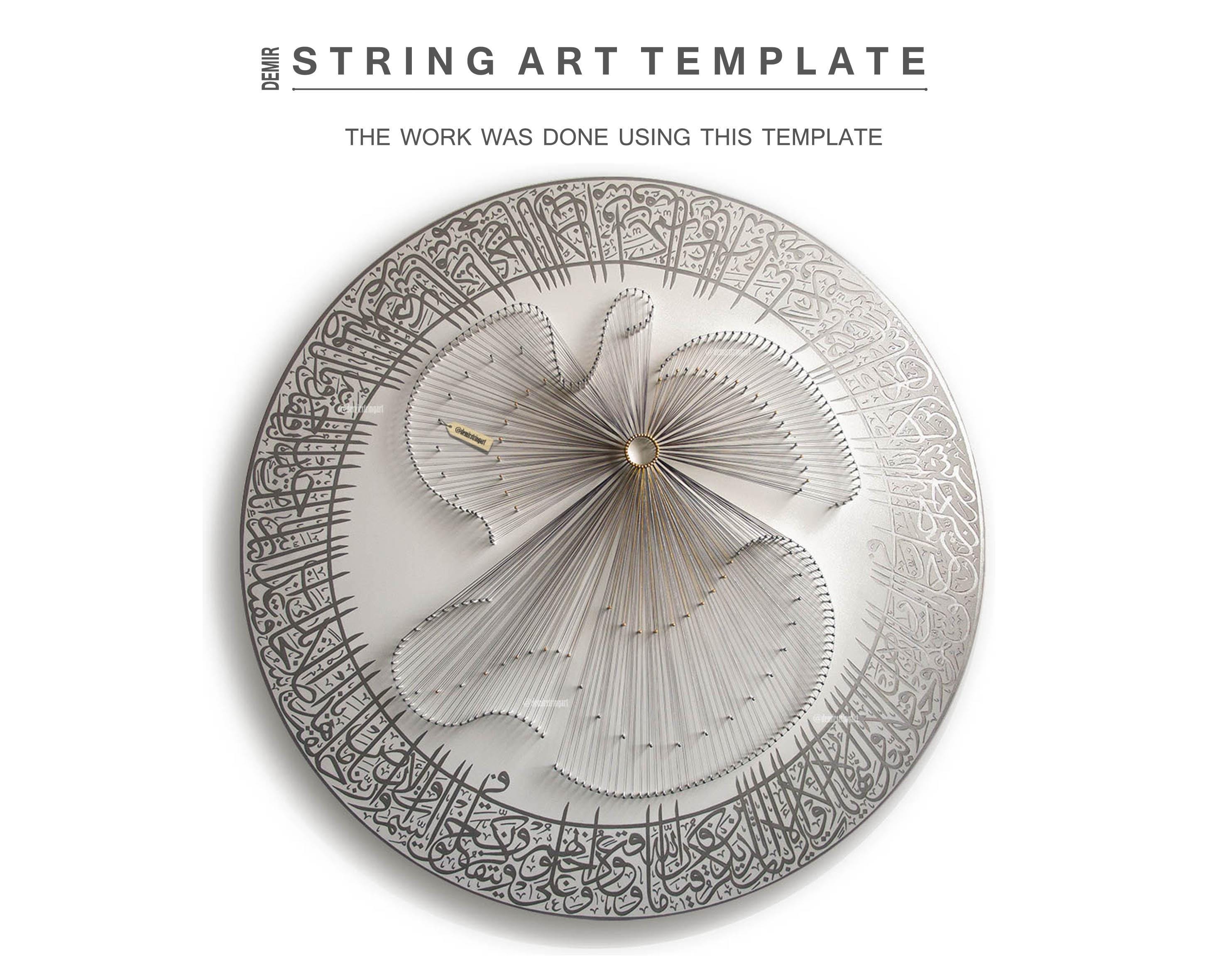 String Art Template | Pattern | Outline | Stencils | Scheme | Sacred ...
