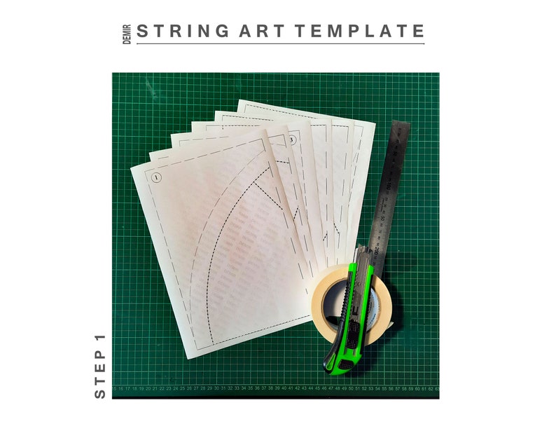 String Art Template Pattern Outline Stencil Scheme - Etsy