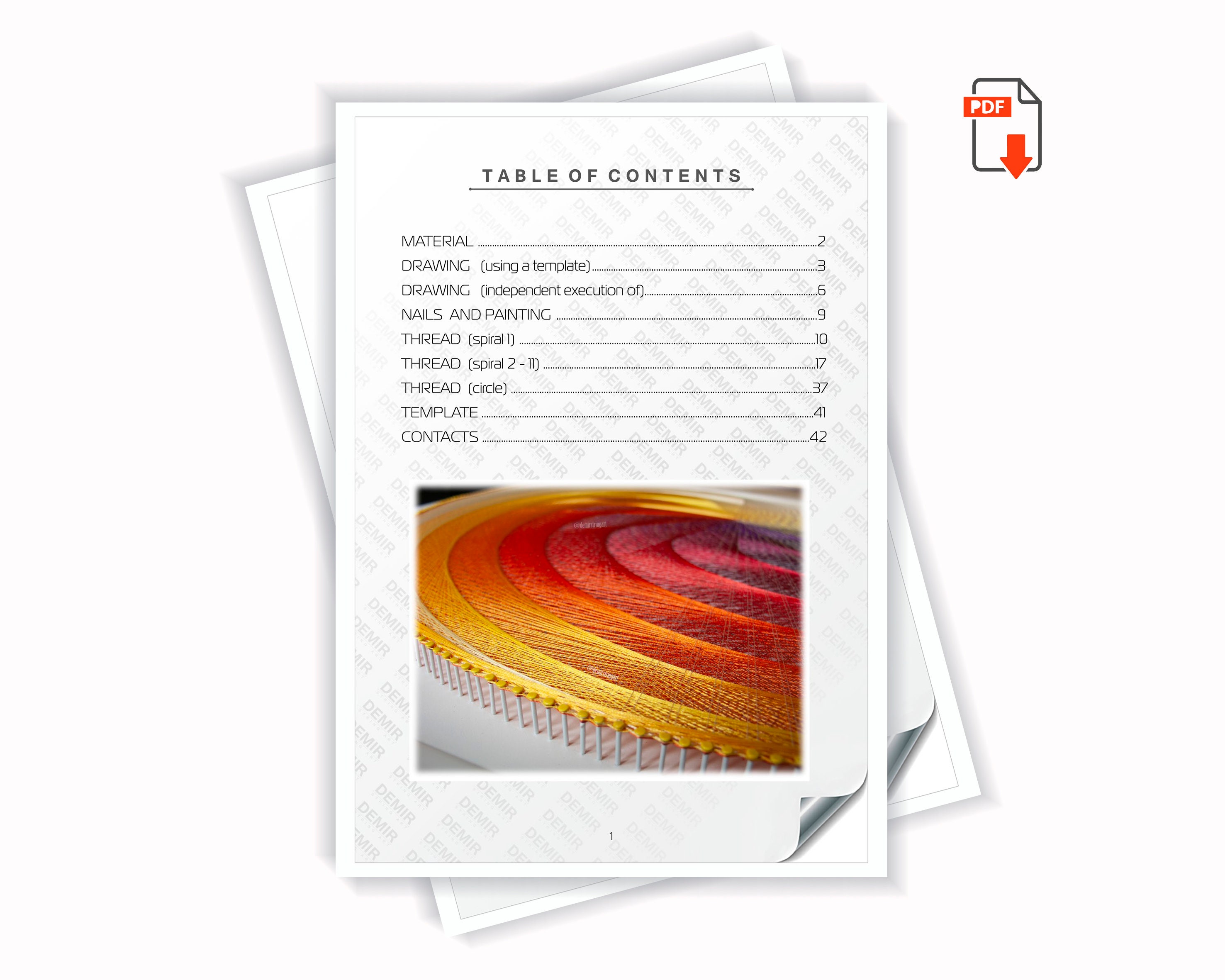 String Art Tutorial Textbook Lesson Template Pattern - Etsy