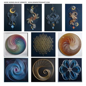 String Art Template | Pattern | Outline | Stencils | Scheme | Sacred ...