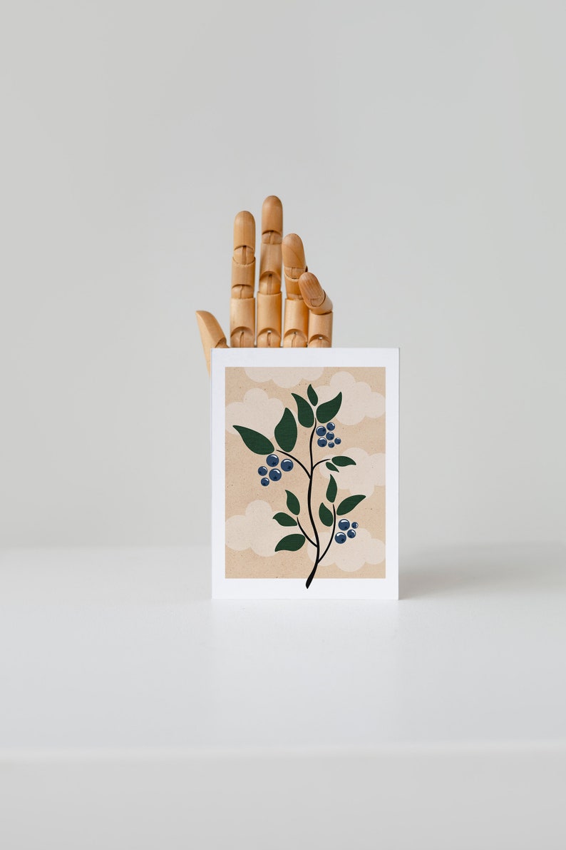 Set of Two Blueberry Blue Birds Wall Art Digital Print Blue Berry ...