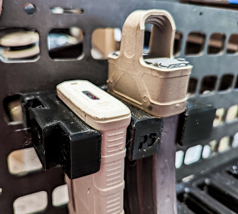 Interlocking Triple Magazine Holder, Black - Molle/wall Mount - P6 Gear ...