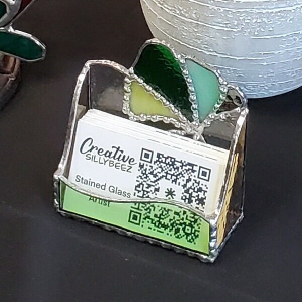 Stained Glass Business Card Holder - Etsy