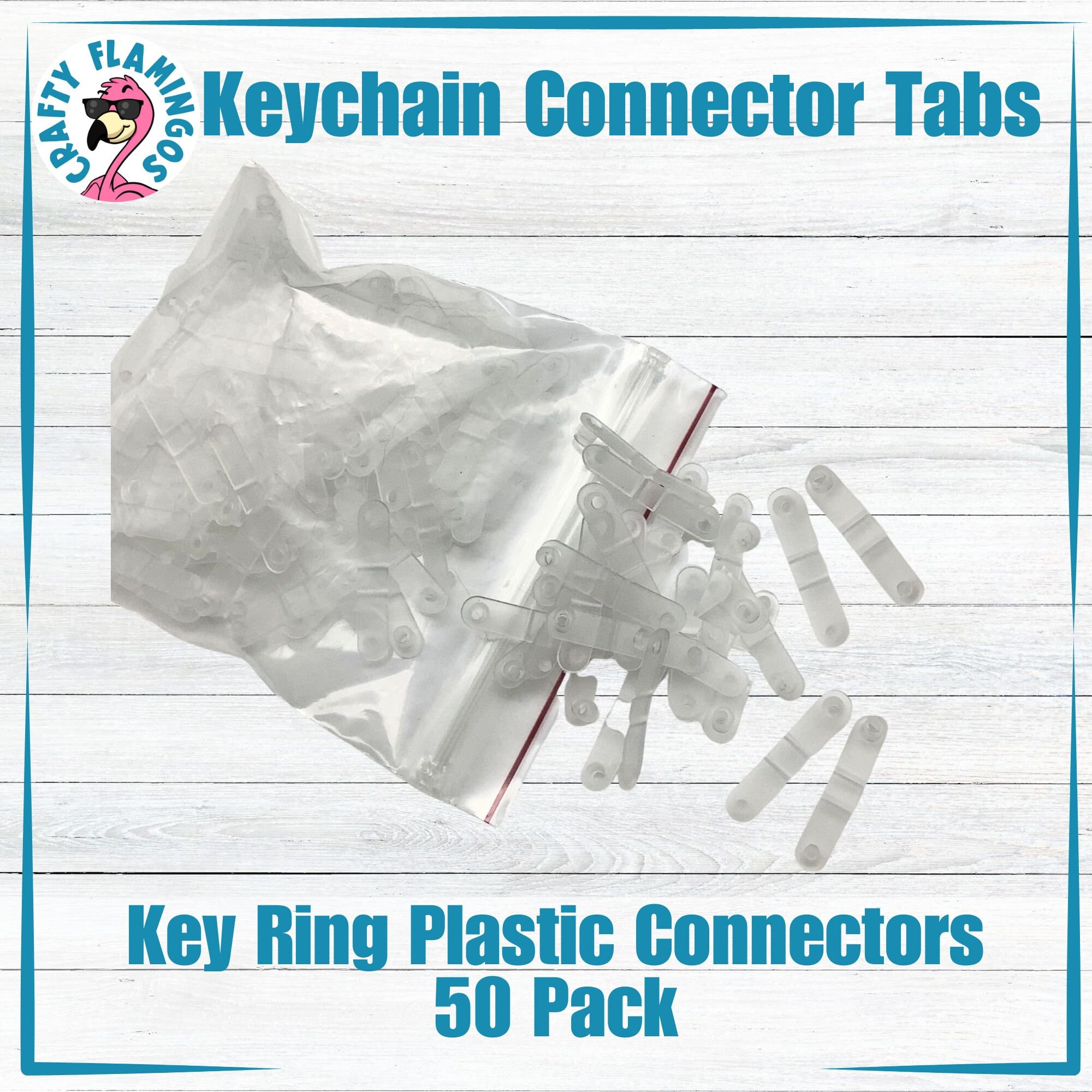 Keyring Plastic Connector Tabs Keychains and Lanyards Bulk Bag - Etsy