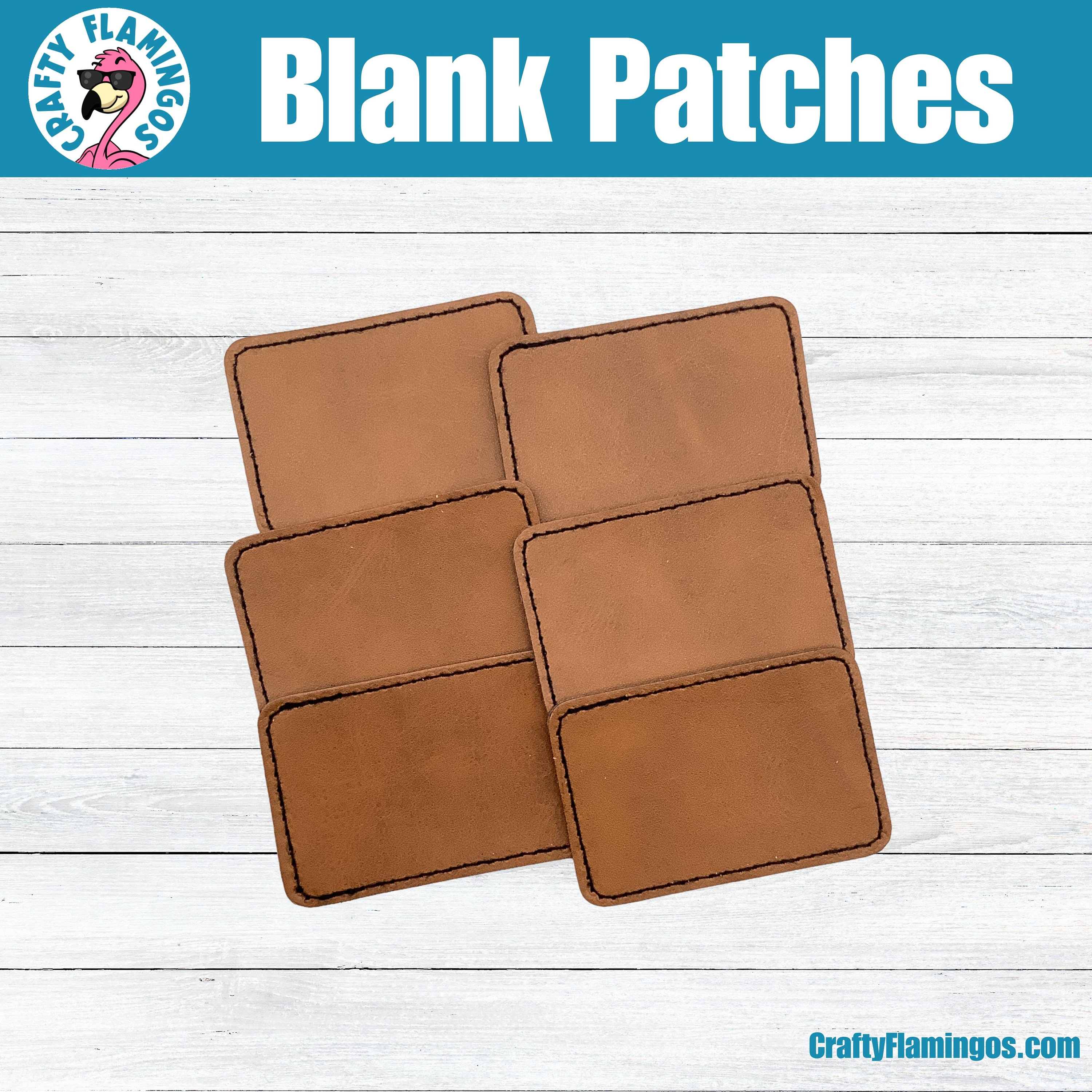 Blank Rawhide 2" X 3" Leatherette Patches Laserable Stitched With ...
