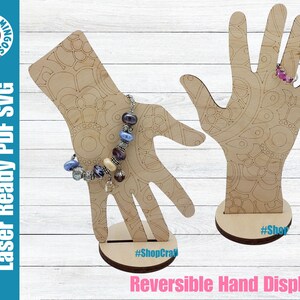 Hand Display for Bracelets and Rings -2 in 1 Form - Reversible - SVG ...