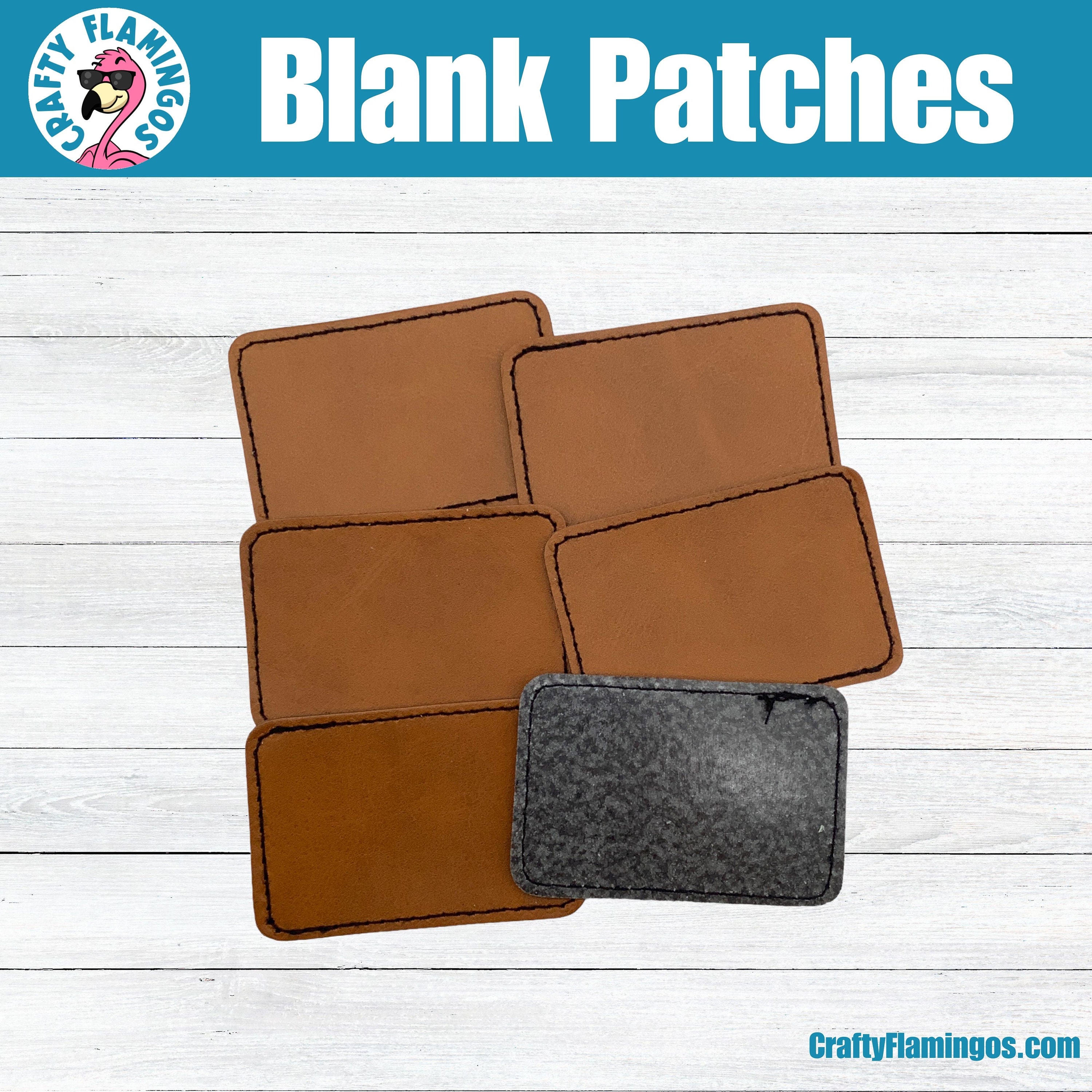 Blank Rawhide 2" X 3" Leatherette Patches Laserable Stitched With ...
