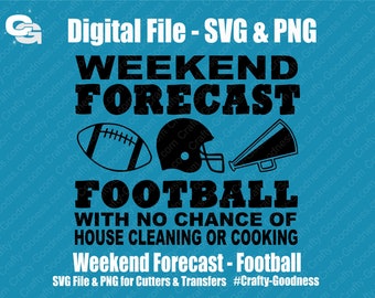 Weekend Forecast Football Svg - Etsy