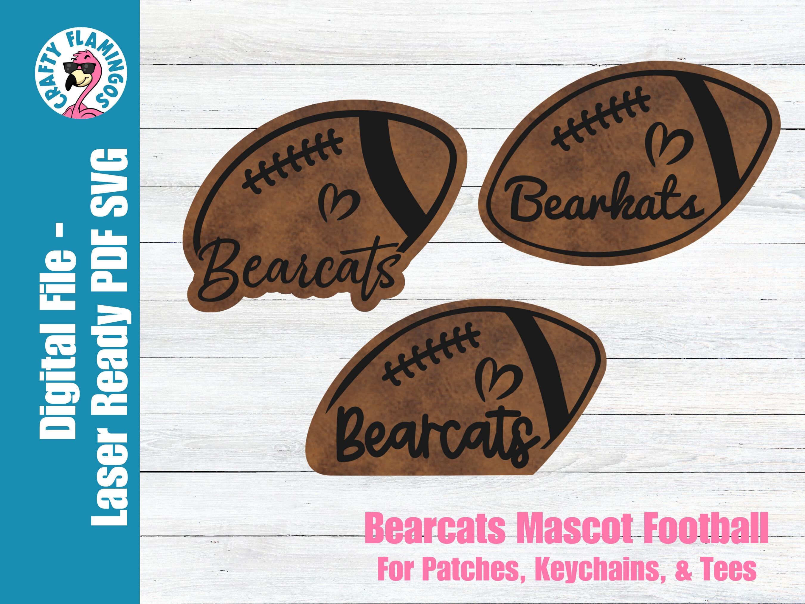 Bearcats Mascot Football 3 Styles Patch & Keychain PDF - Etsy