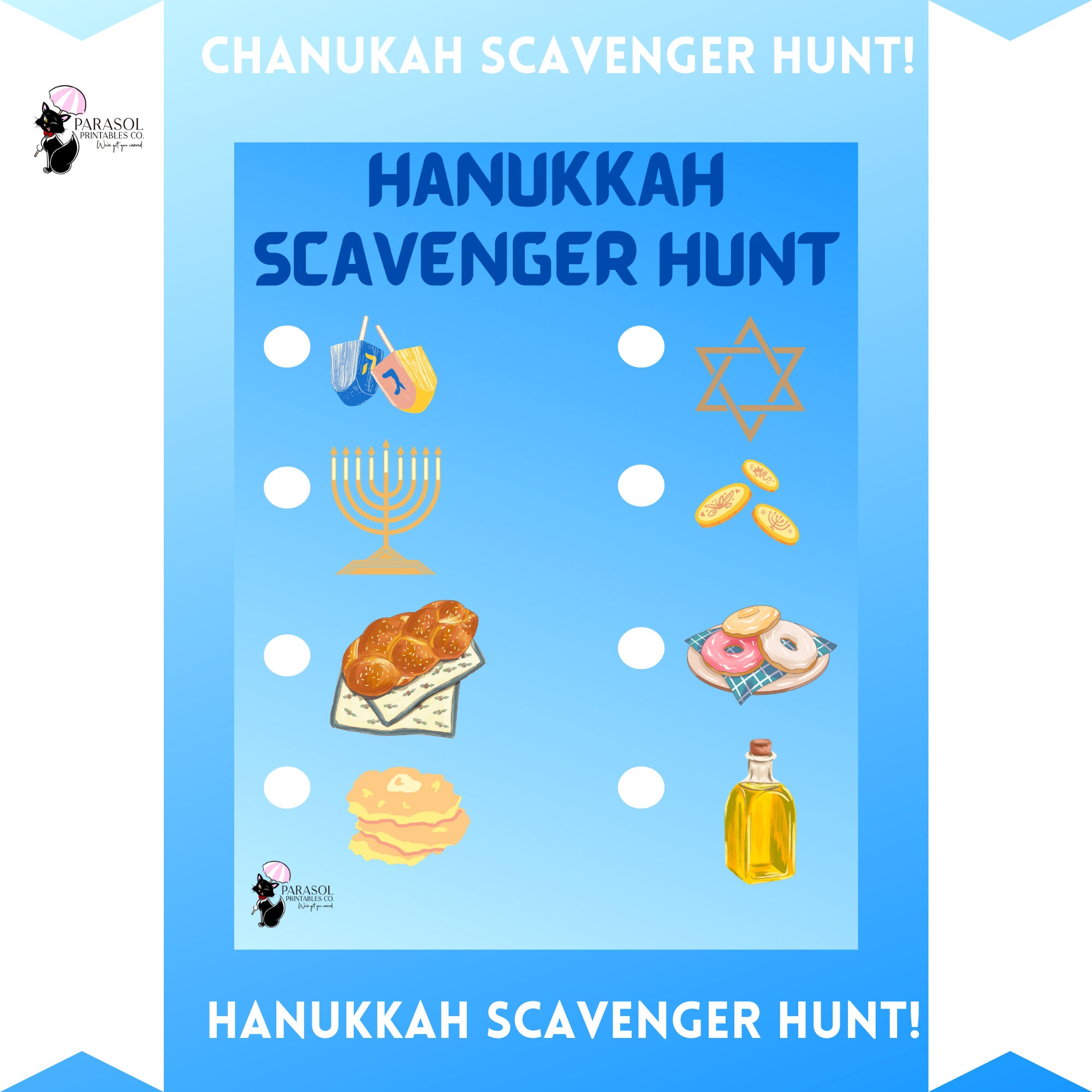 Fun Hanukkah Scavenger Hunt Printable Game - Etsy