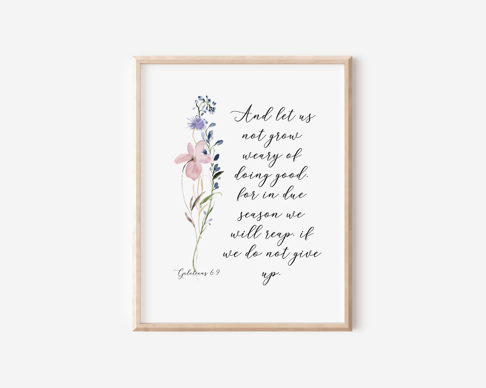 Scripture Digital Prints, Download Bible Verse Prints, Galatians 6:9 ...