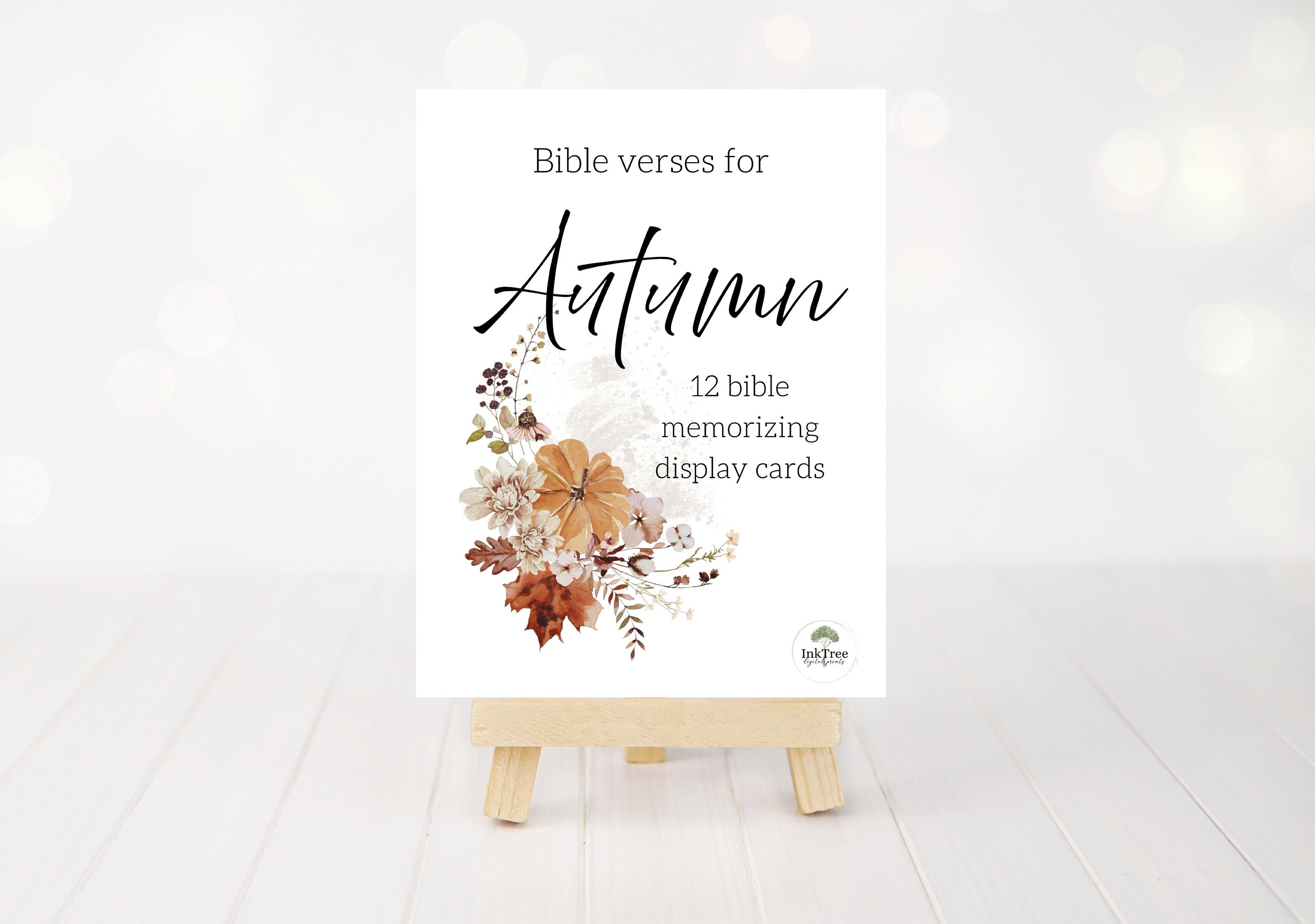 Autumn Bible Memory Cards, Fall Memory Display Cards, Memory Verse ...
