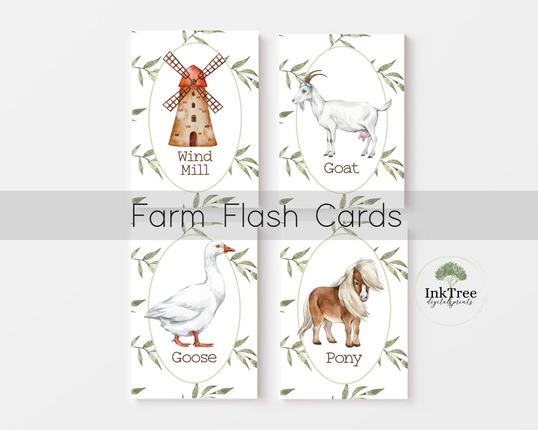 Farm Flash Card Pintable's, Animal Flash Card Pintable's, Educational ...
