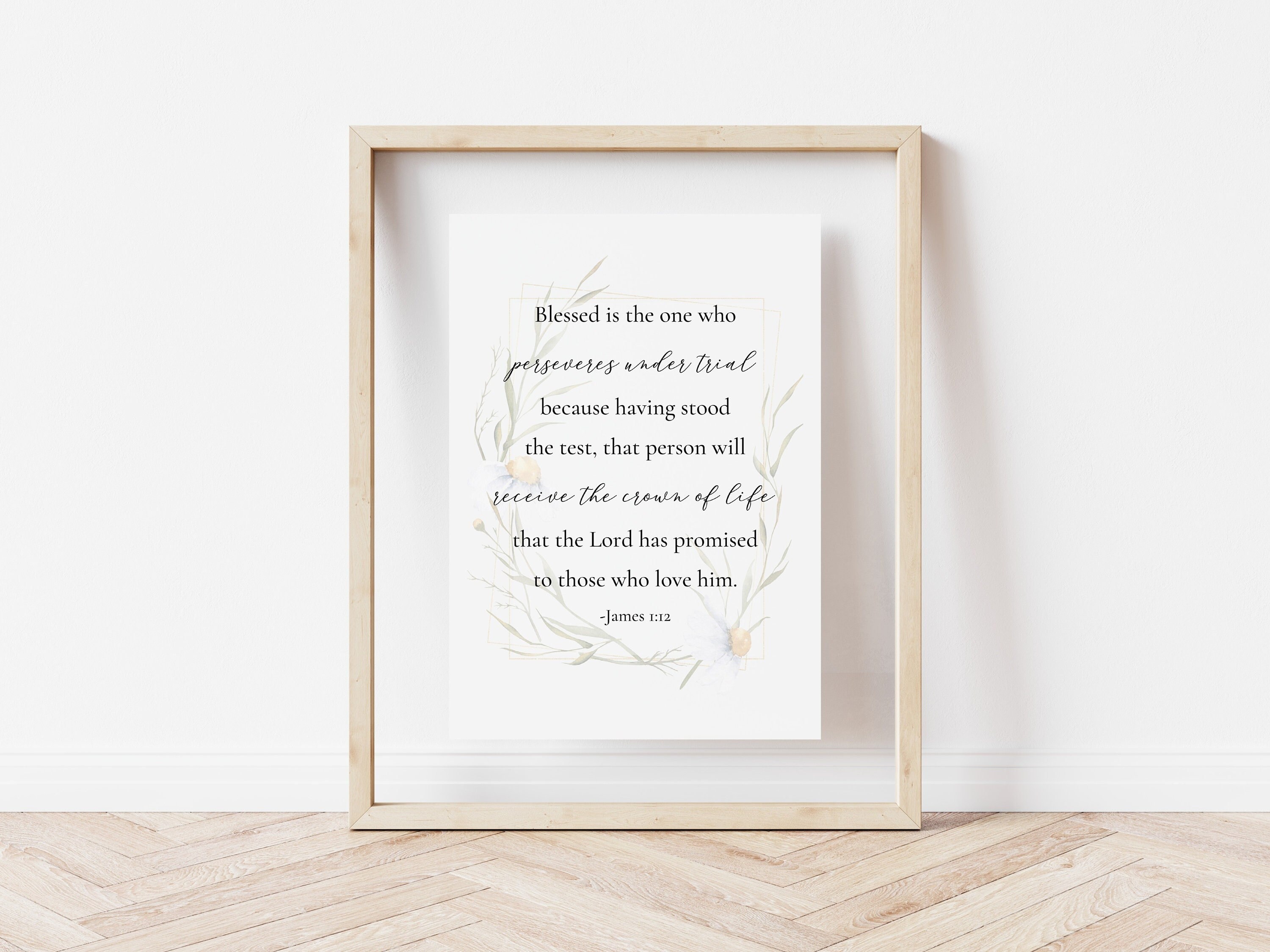 Scripture Digital Prints, Download Bible Verse Prints, James 1:12 Print ...