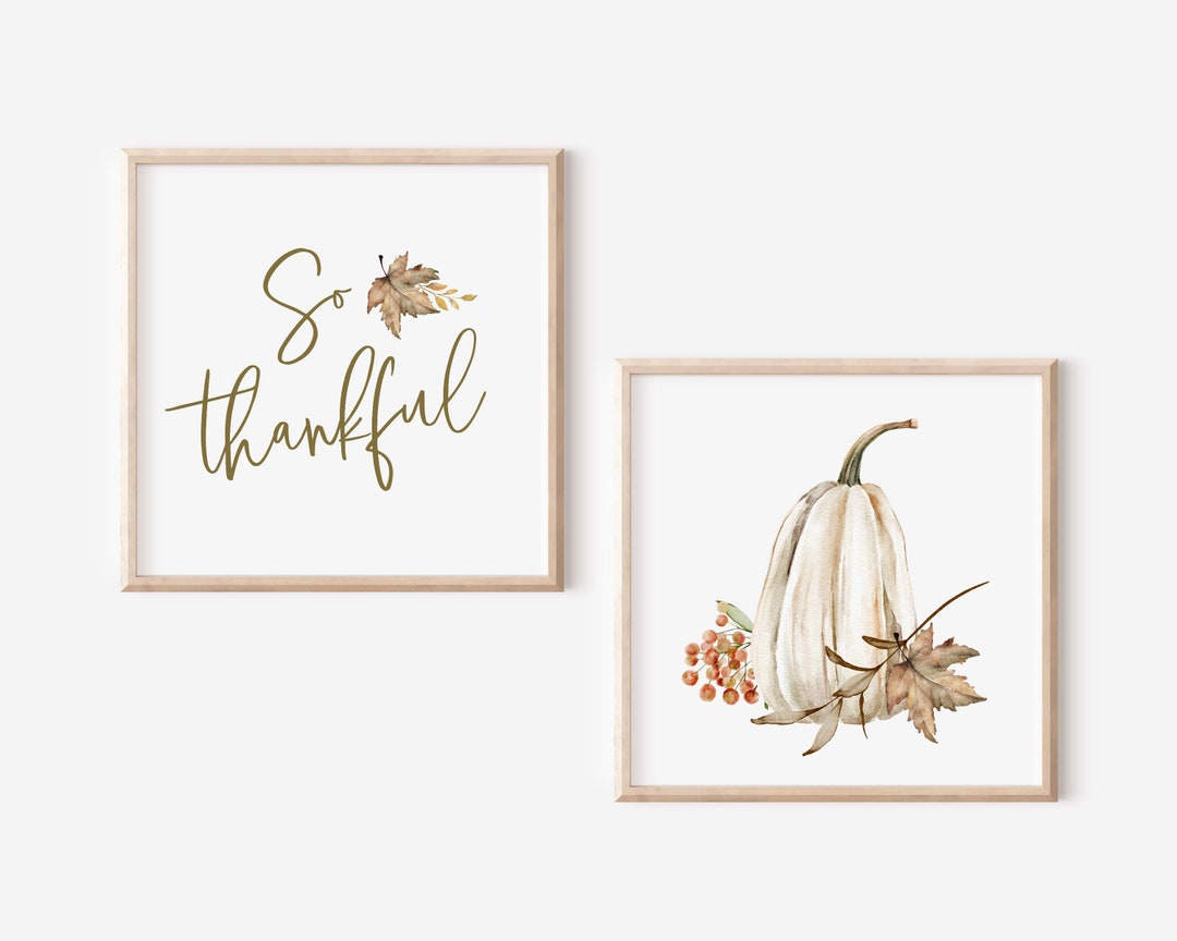 So Thankful Printable's, Thanksgiving Printable, Fall Wall Art - Etsy