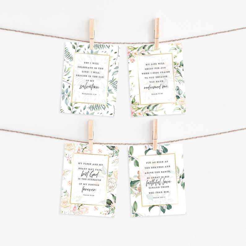 Scripture Notecards, Encouragement Notecards, Bible Verse Notecards ...