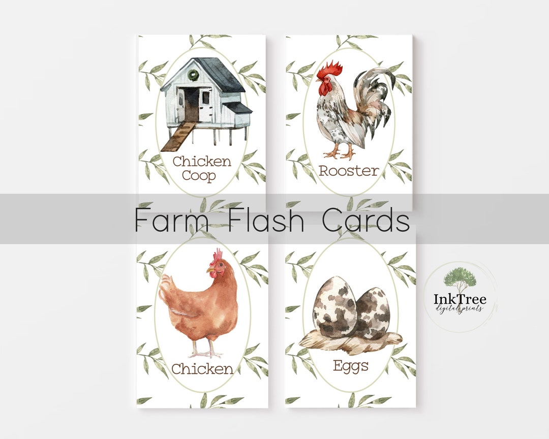 Farm Flash Card Pintable's, Animal Flash Card Pintable's, Educational ...