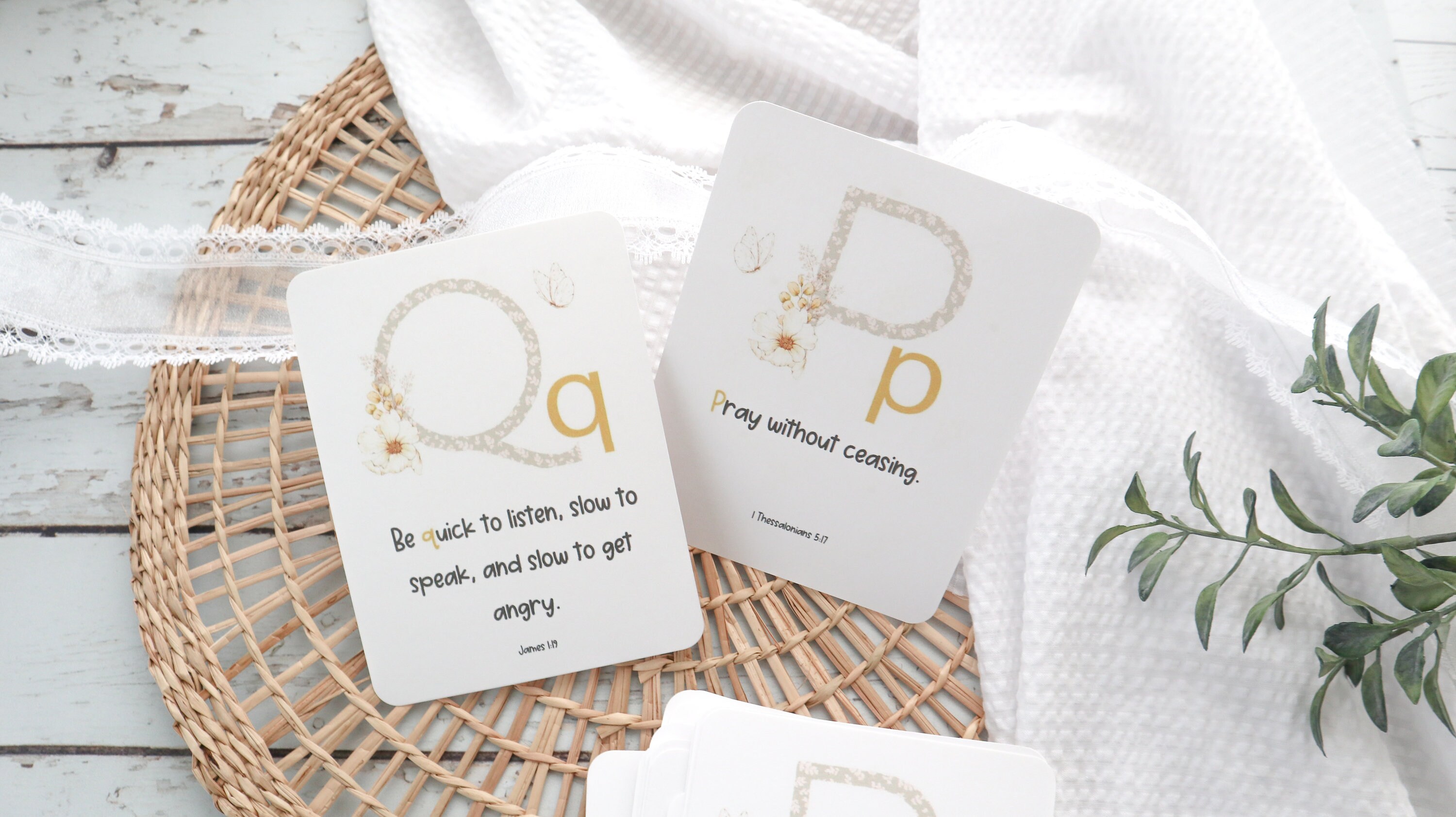 Alphabet Bible Memory Cards, Children's Bible Memory Cards. Bible Verse ...