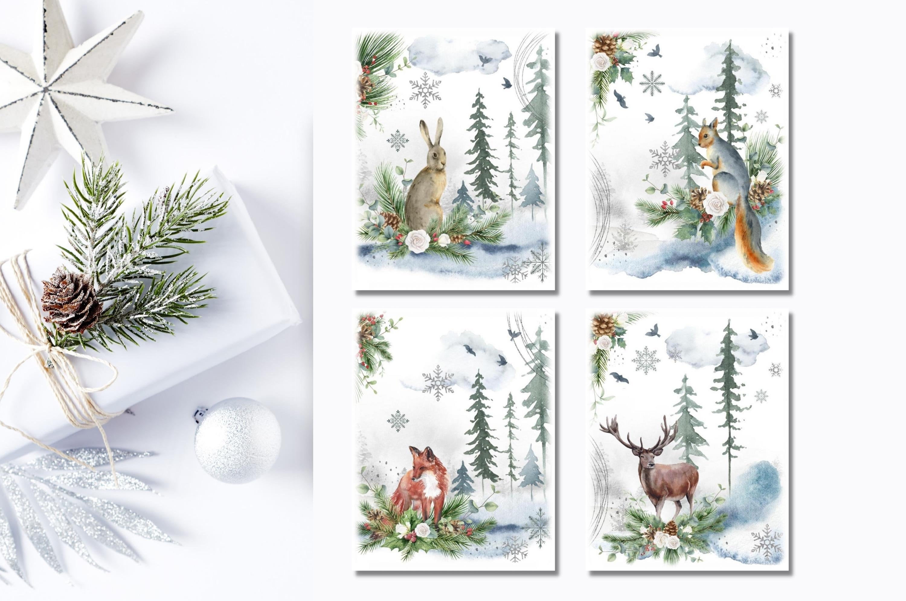 Winter Notecards, Wildlife Notecards, Christmas Notecards, Blank ...