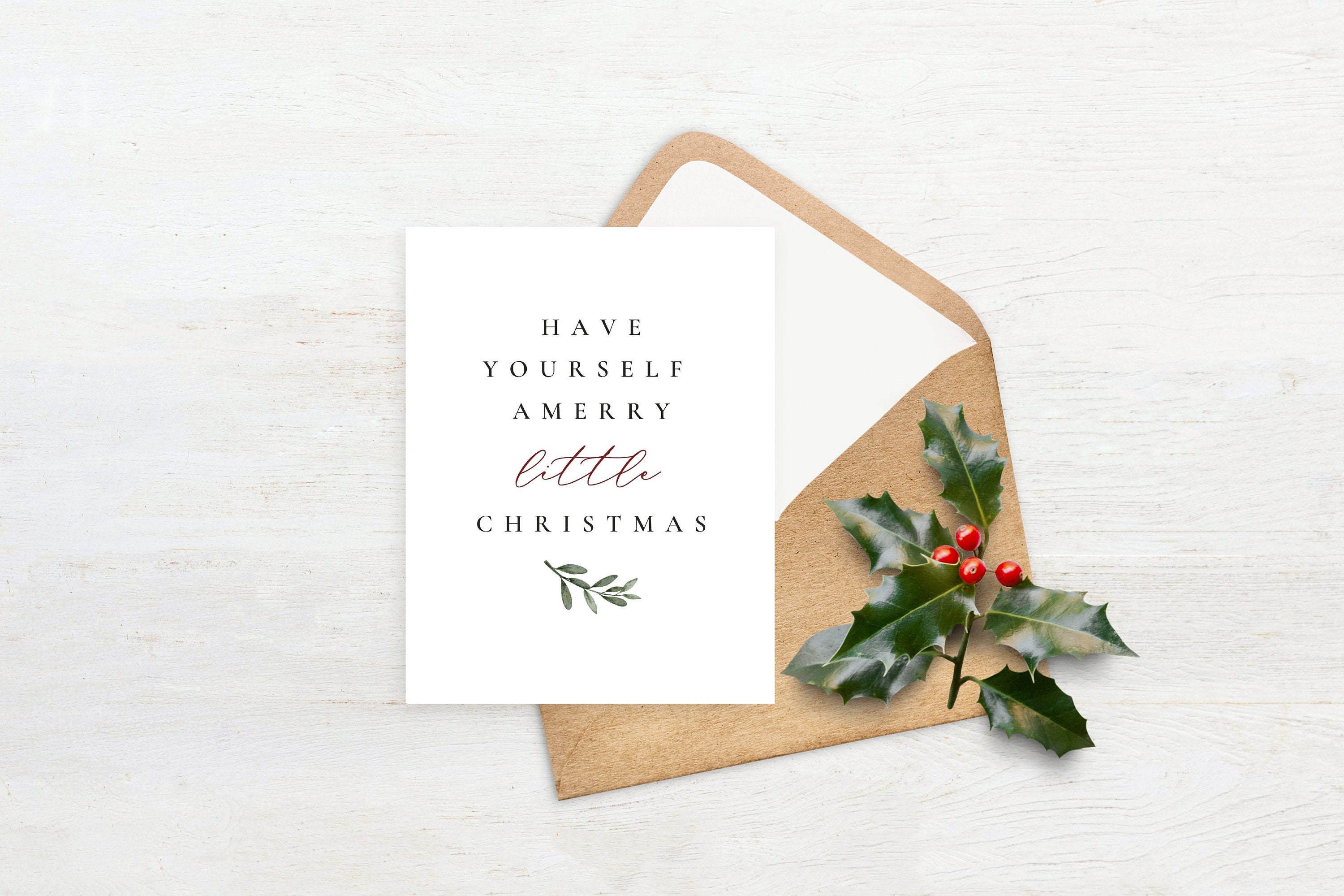 Christmas Notecards, Minimalist Christmas Notecards, Holiday Blank ...