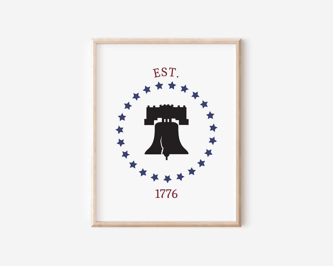Patriotic Digital Printables, Liberty Bell Printable, Memorial Day ...