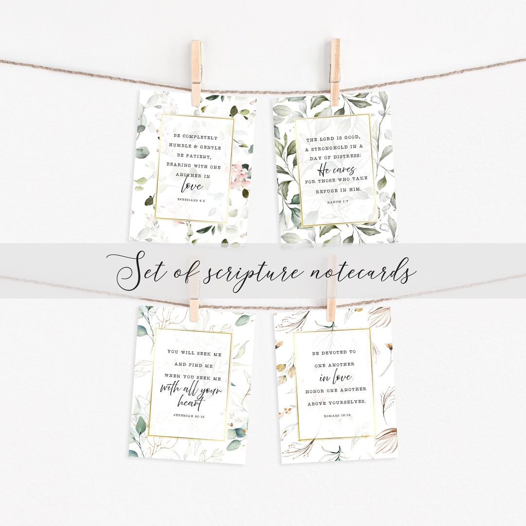 Scripture Notecards, Encouragement Notecards, Bible Verse Notecards ...