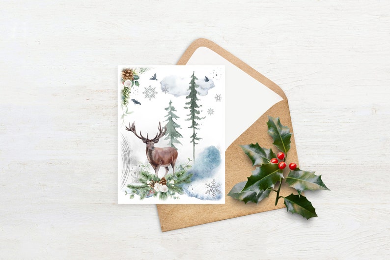 Winter Notecards, Wildlife Notecards, Christmas Notecards, Blank ...