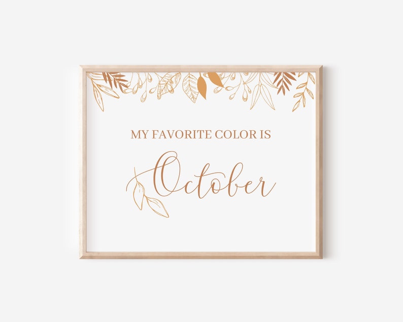 My Favorite Color is October Printable, Thanksgiving Printable, Fall ...