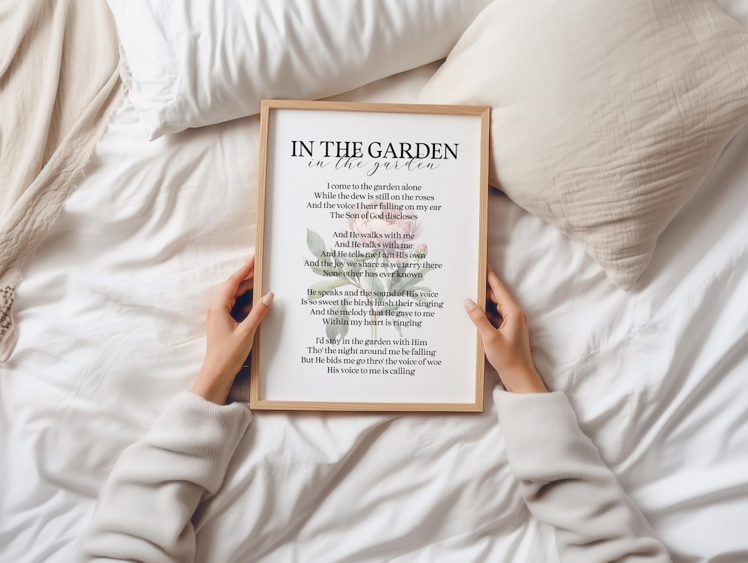 In the Garden Hymn Printable, Christian Hymn Digital Prints, in the ...