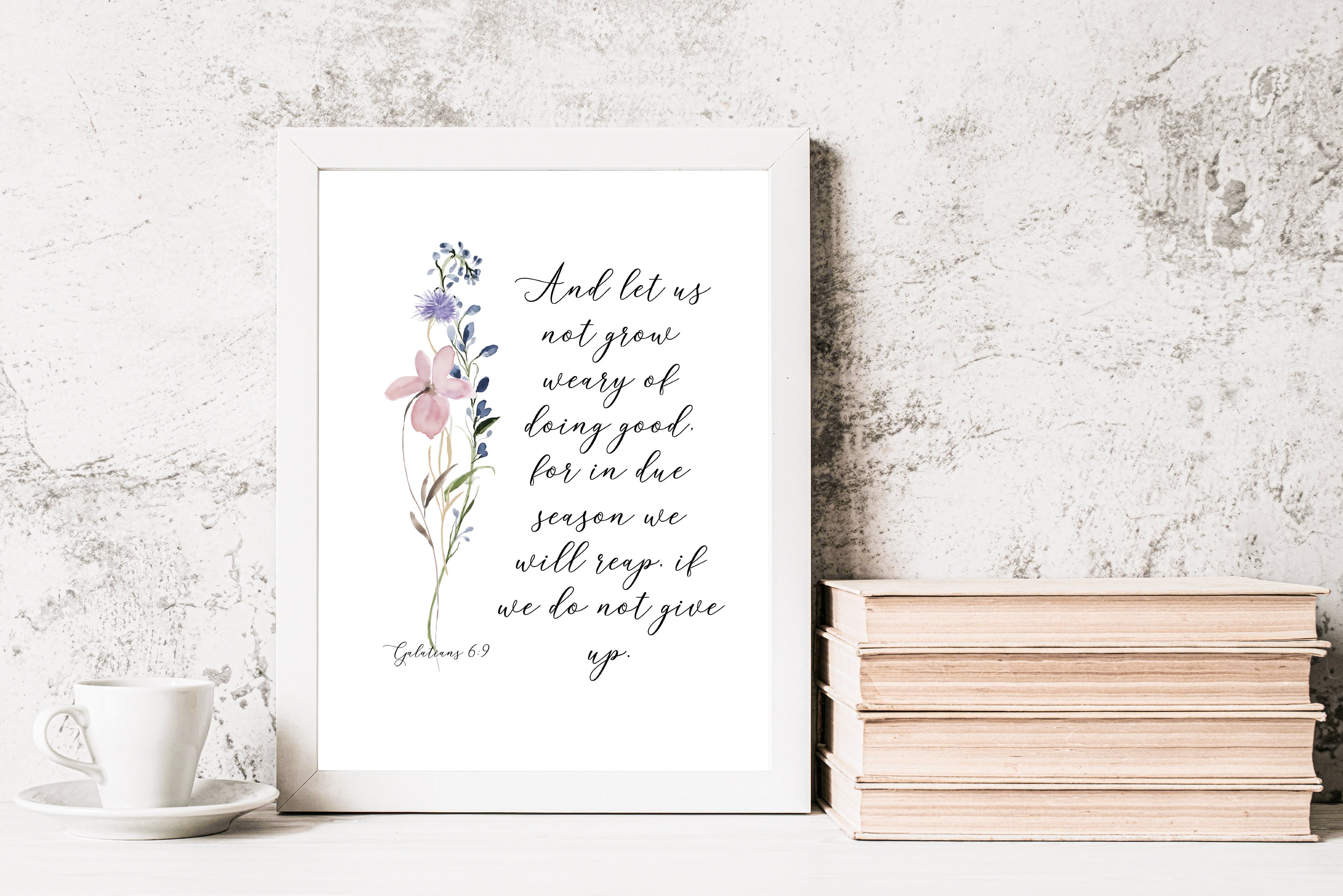 Scripture Digital Prints, Download Bible Verse Prints, Galatians 6:9 ...