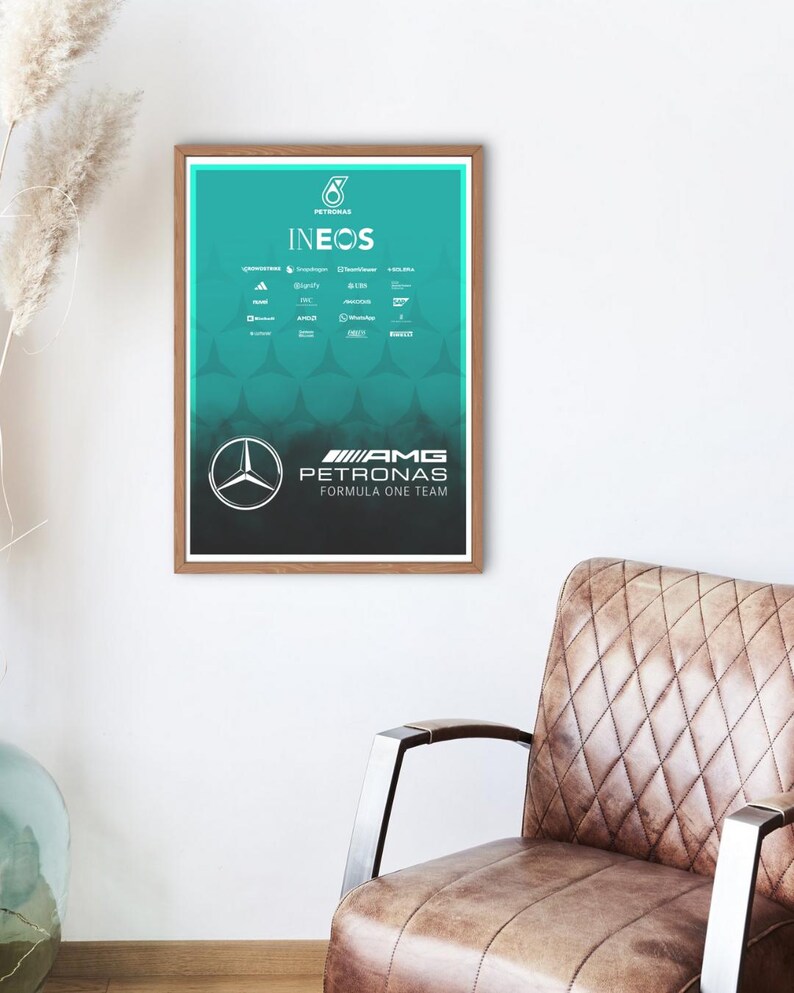 Mercedes F1 Team Poster Print 2025 Season / Print / Formula 1 ...